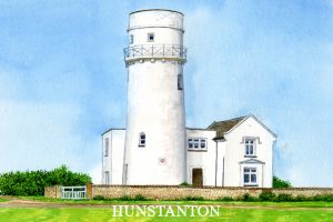 Hunstanton Lighthouse. Fridge Magnet. - Kevin Robinson Collection