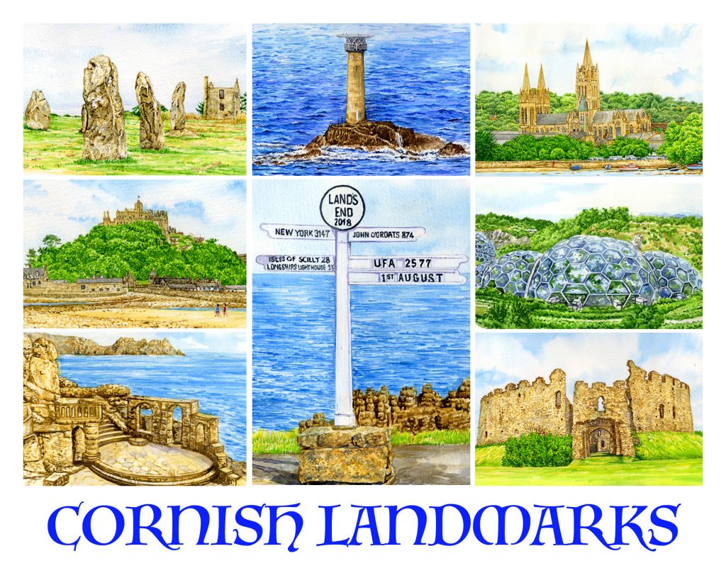 Coaster, Cornish Landmarks. - Kevin Robinson Collection